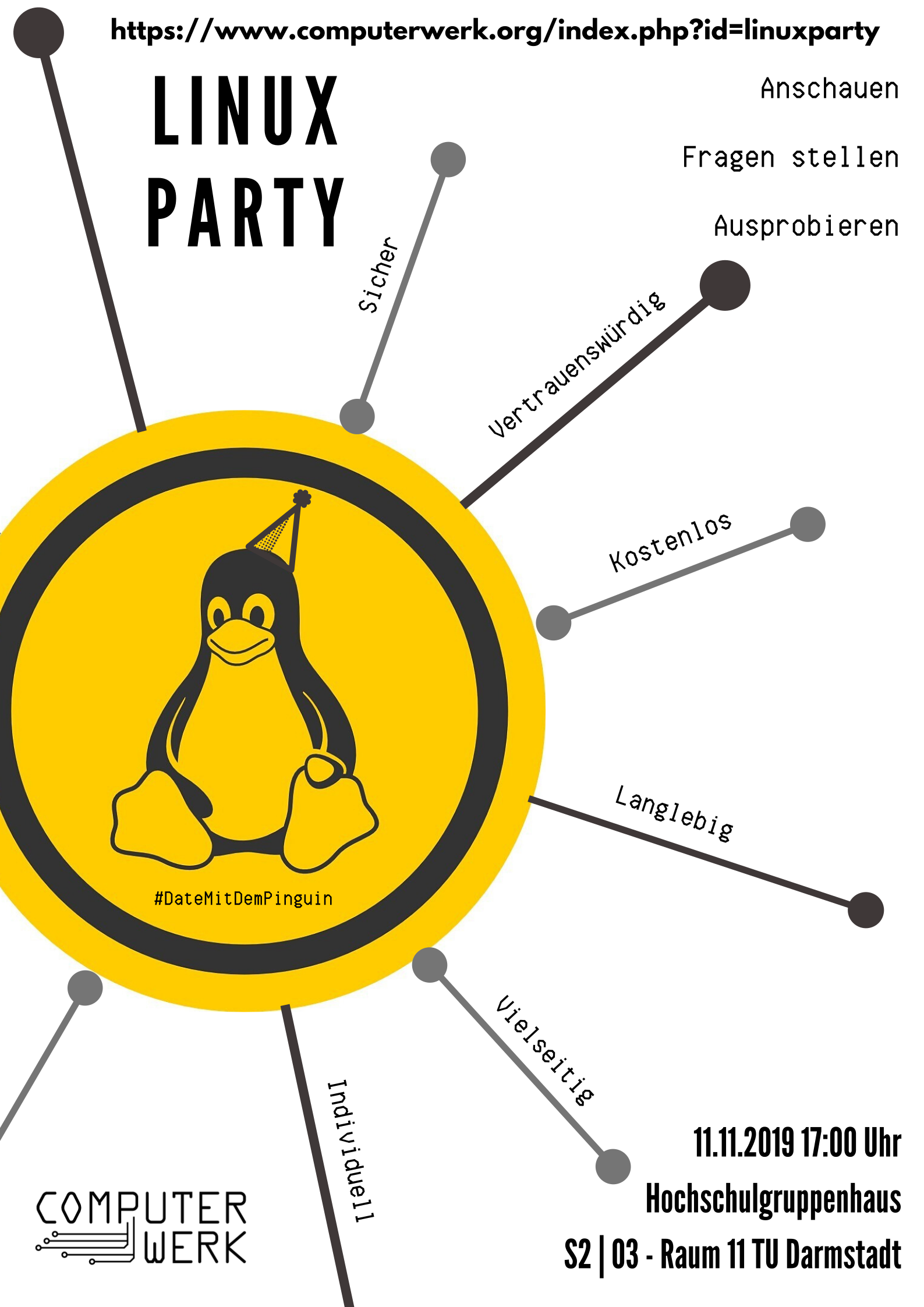 Linux Party – 11.11.2019 – Computerwerk Darmstadt e.V.