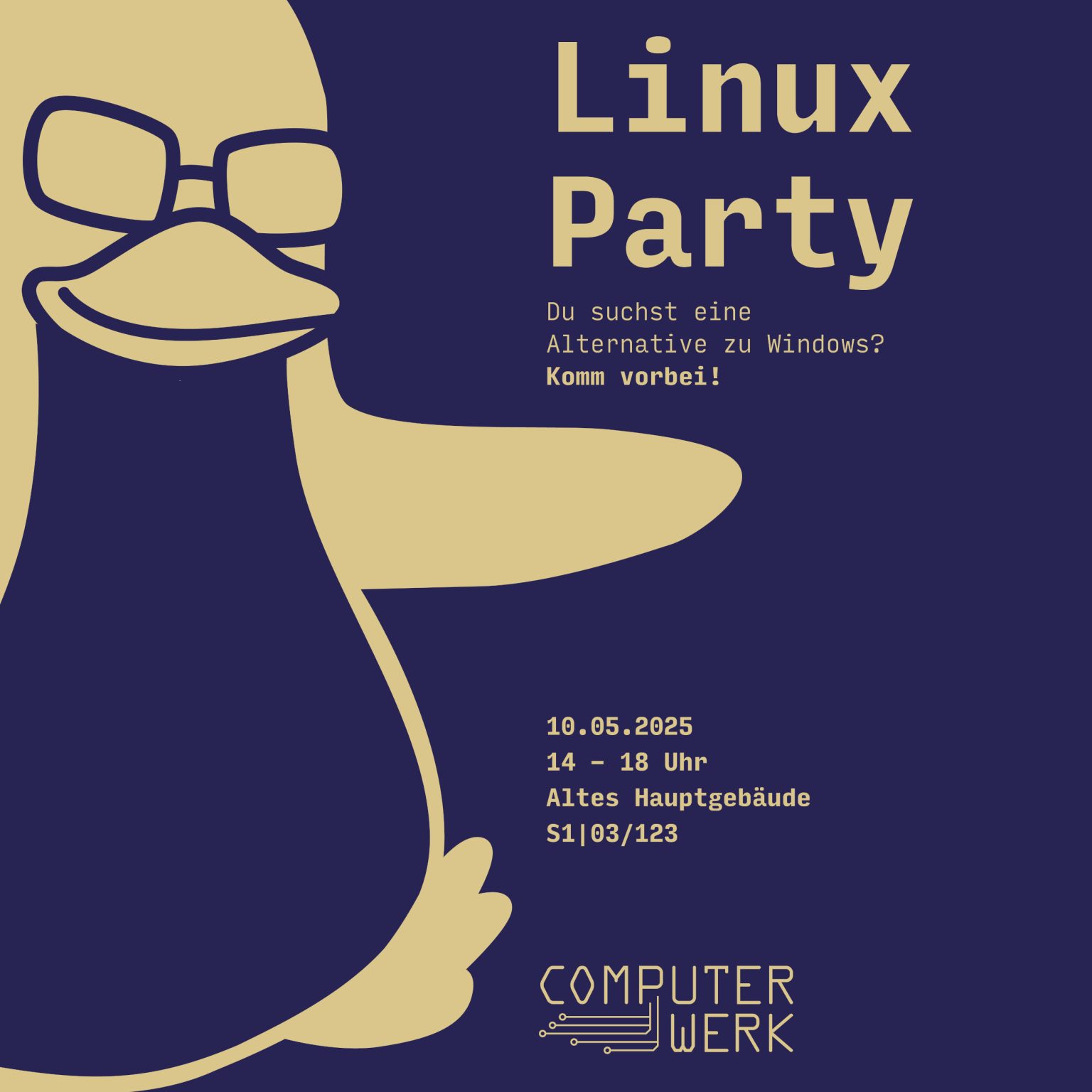 Linux Party – 10.05.2025 – Computerwerk Darmstadt e.V.